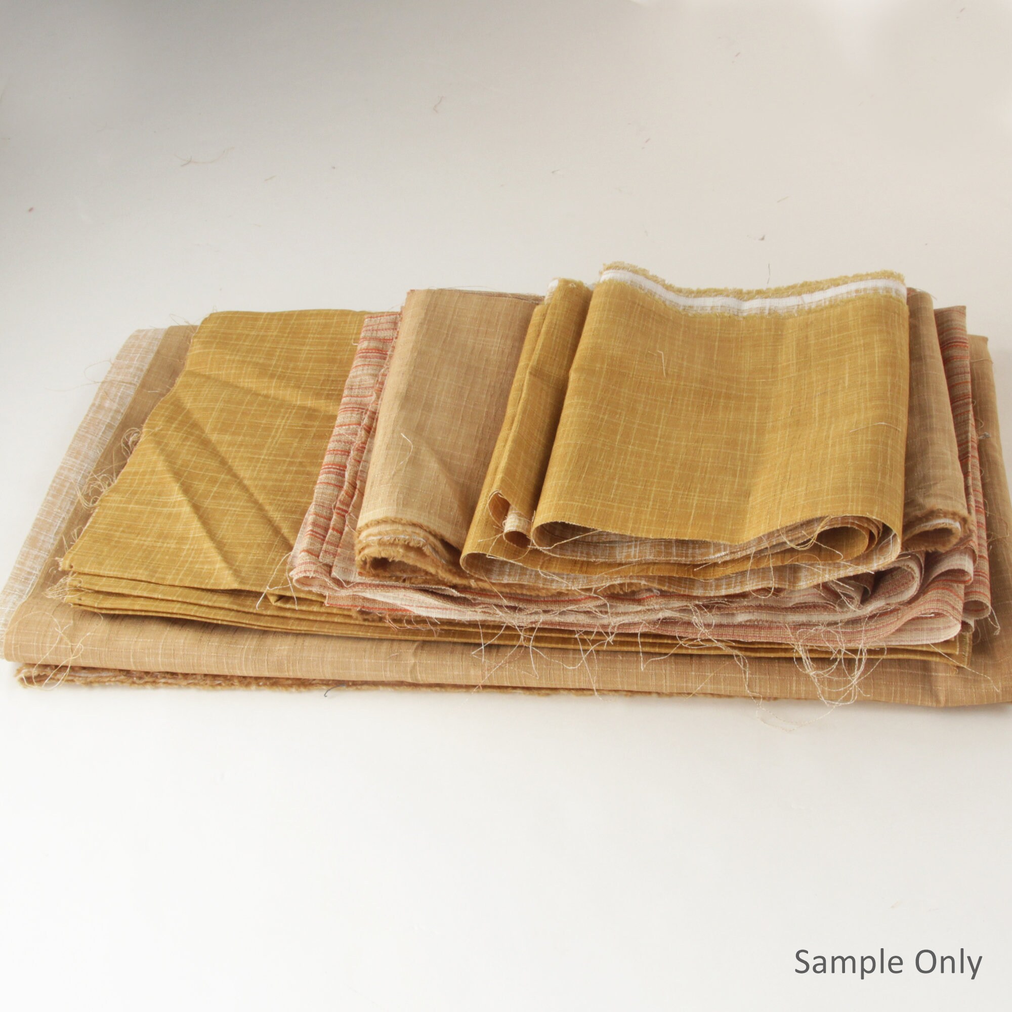 Fabric Scrap Cotton Fabric for Your Hand Craft Mustard and | Etsy