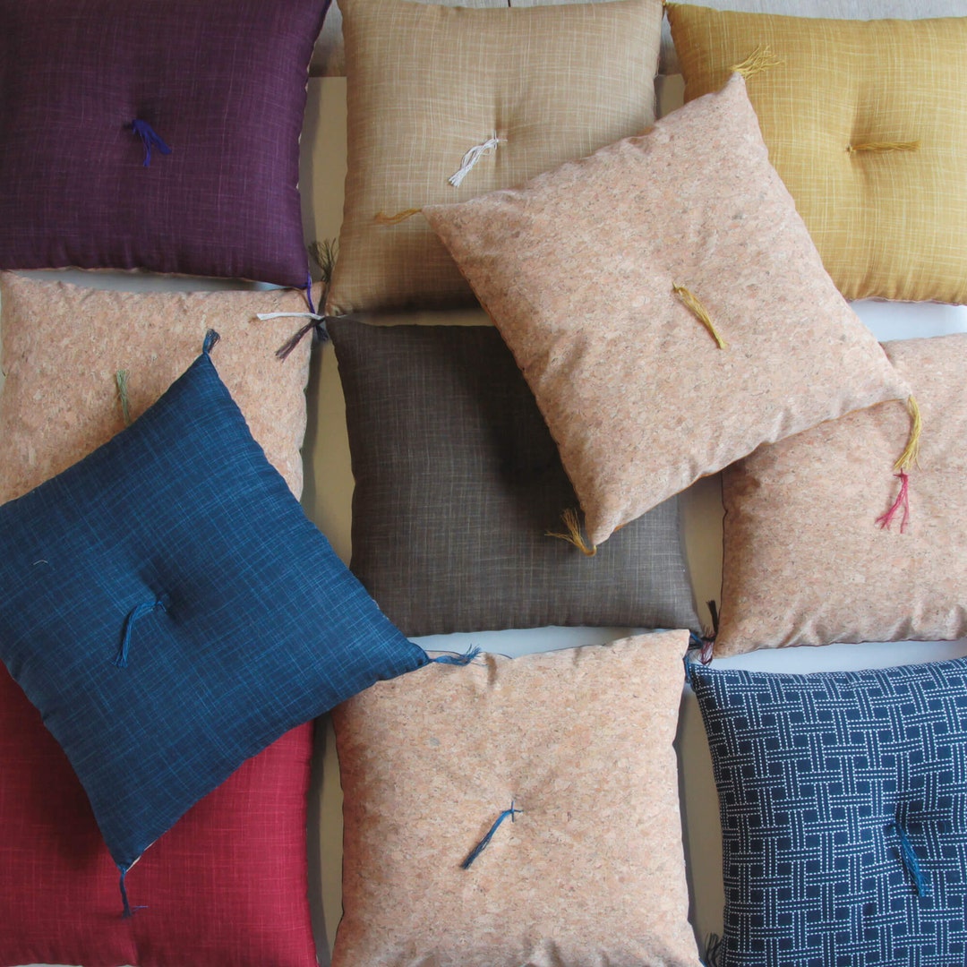 Cork Zabuton, Handmade Zabuton, Japanese Cushion, Hand Made by Futon ...