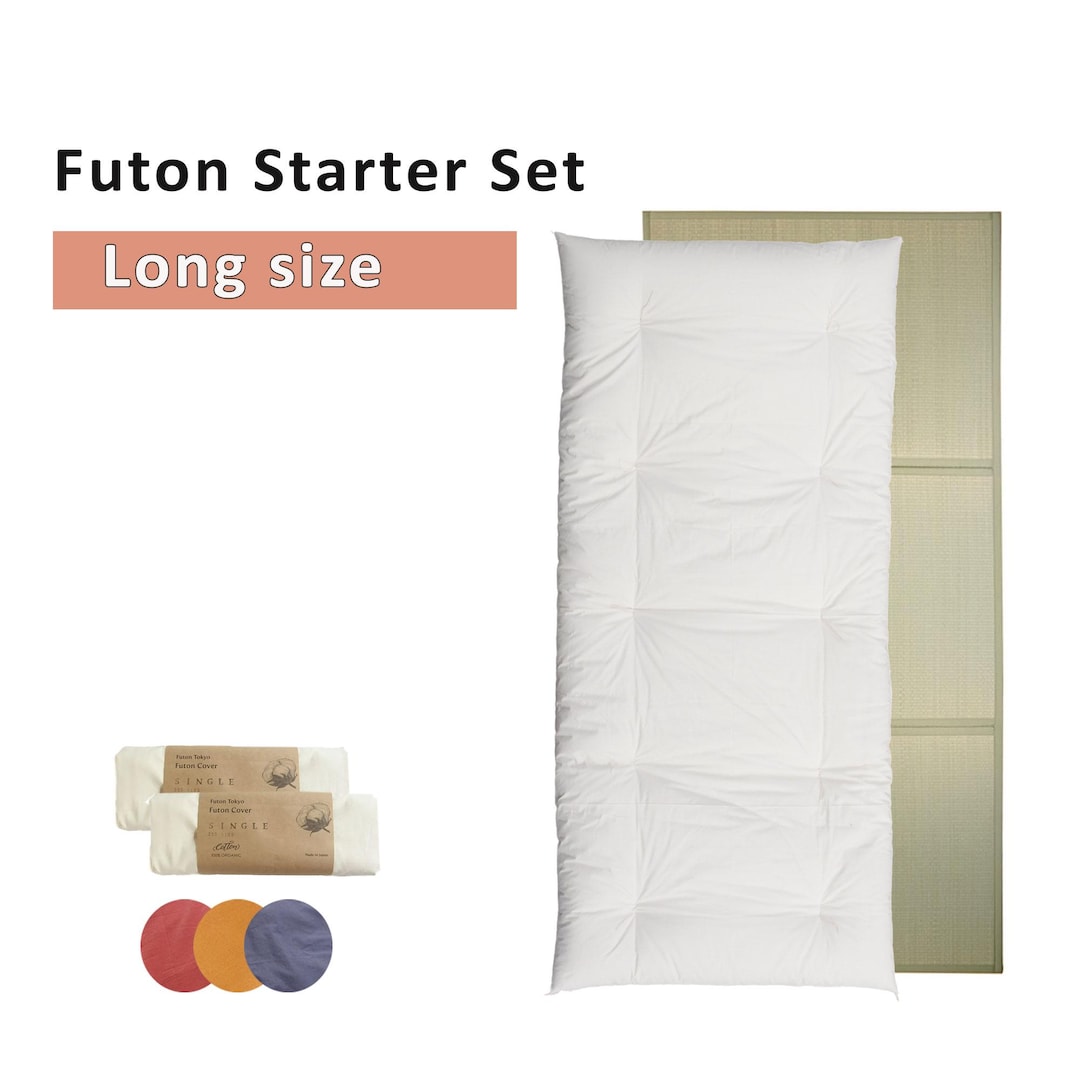 Futon Starter Set - Single Long Größe 4 Artikel - Bio Shikibuton ...