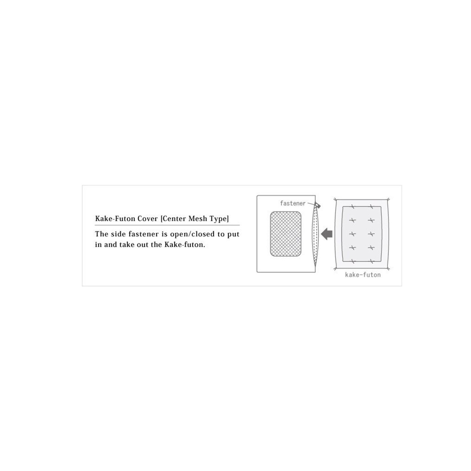 Cover for Futon QUILT, Mesh Window Type, Pure White, Japanese Kakefuton ...