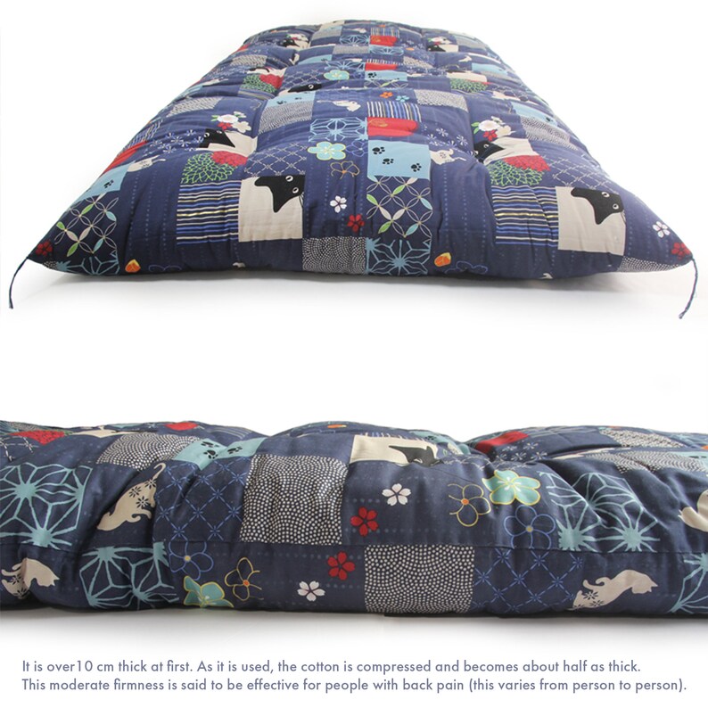 Japanese Futon Shikibuton Shiki Futon Natural Cotton Etsy