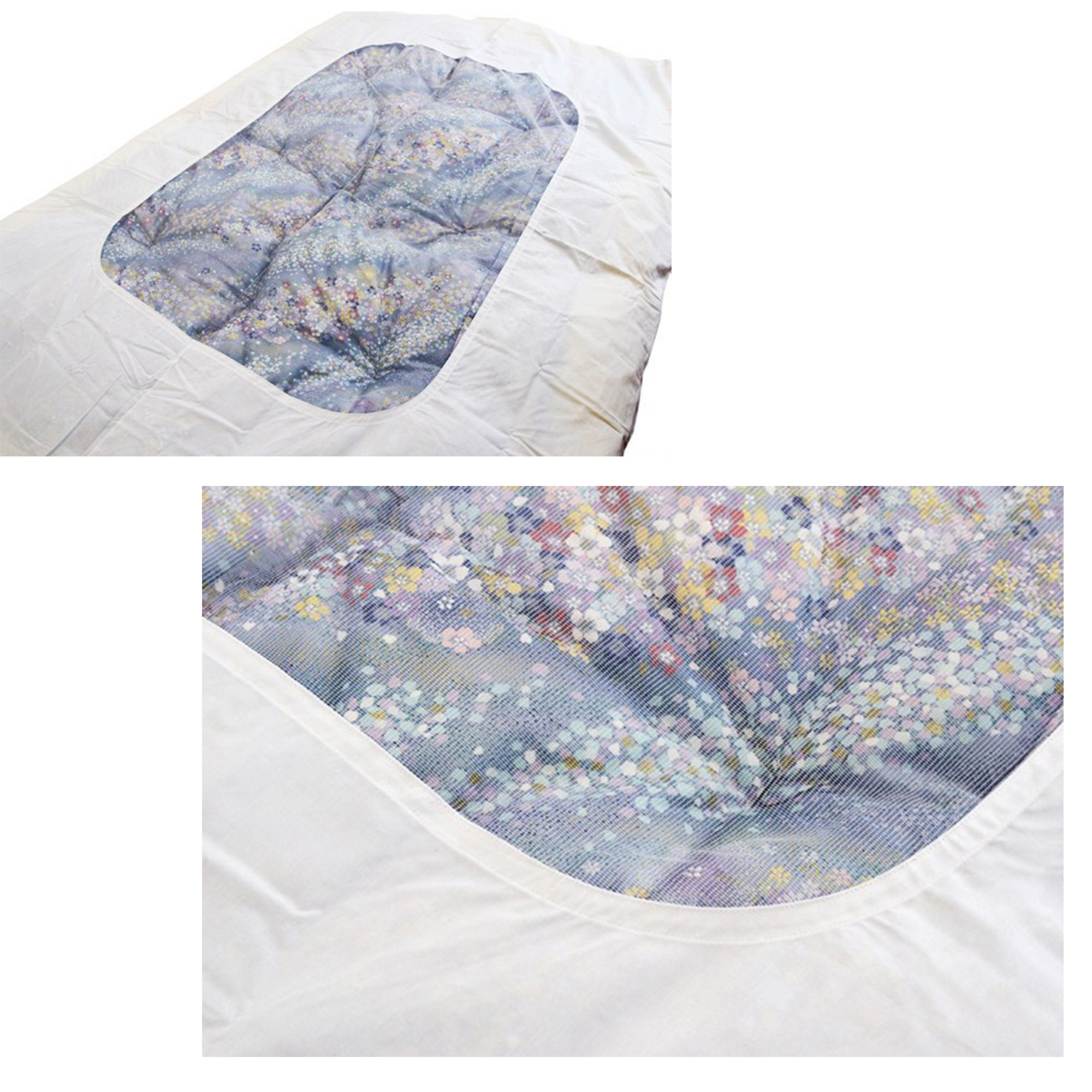 Cover for Futon QUILT, Mesh Window Type, Pure White, Japanese Kakefuton ...