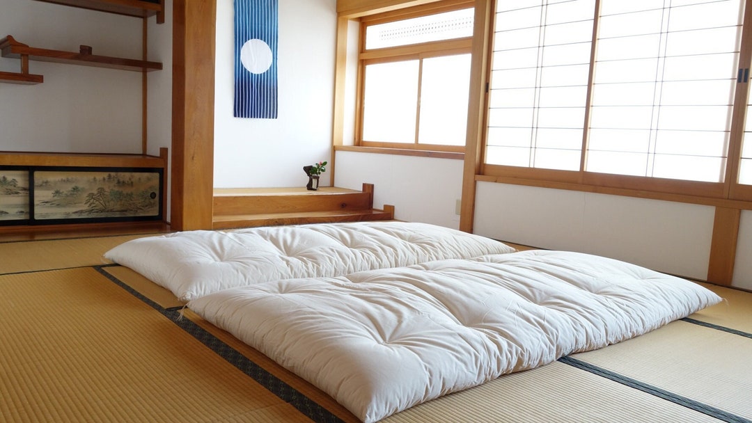 GOTS Organic Cotton Japanese Futon, Handmade Shikibuton - Etsy