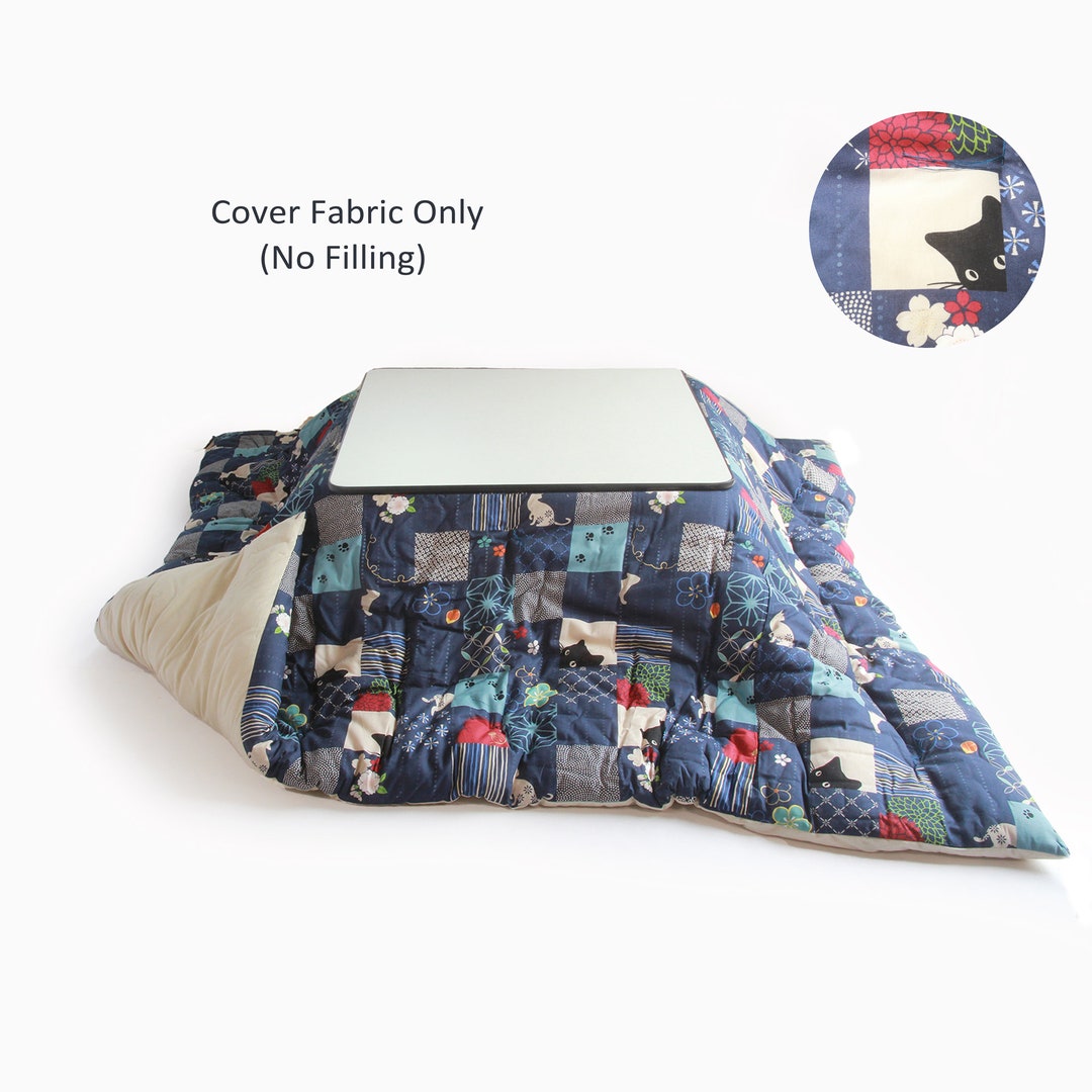 Cover for Kotatsu Futon, Square or Rectangle Shape, Kuro Neko (black ...