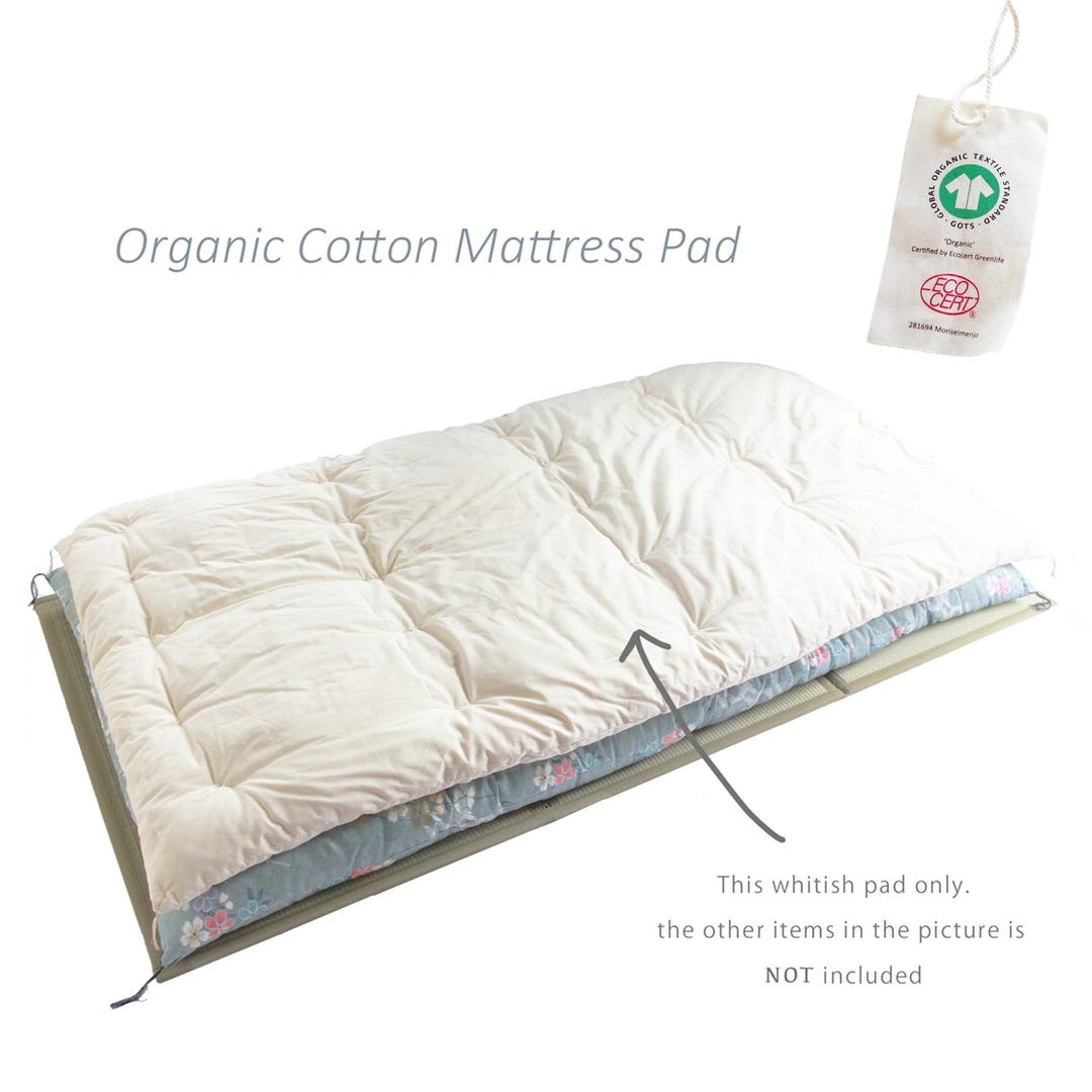 GOTS Certified Japanese Futon Mattress Pad, Overlay Mattress, Futon Pad ...