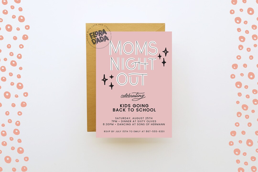 Moms Night Out Invite • Instant Download • Mothers Night Out • GNO ...