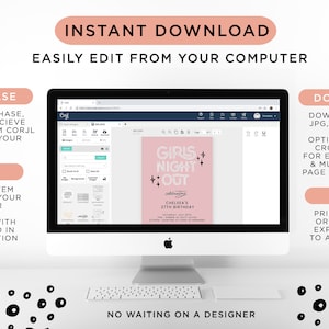 Watch Party Invite • Instant Download • Movie Night • TV Show Night ...