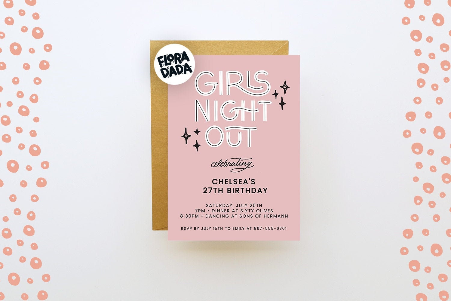 Girls Night Out Invite Instant Download Bachelorette Party GNO Girl ...