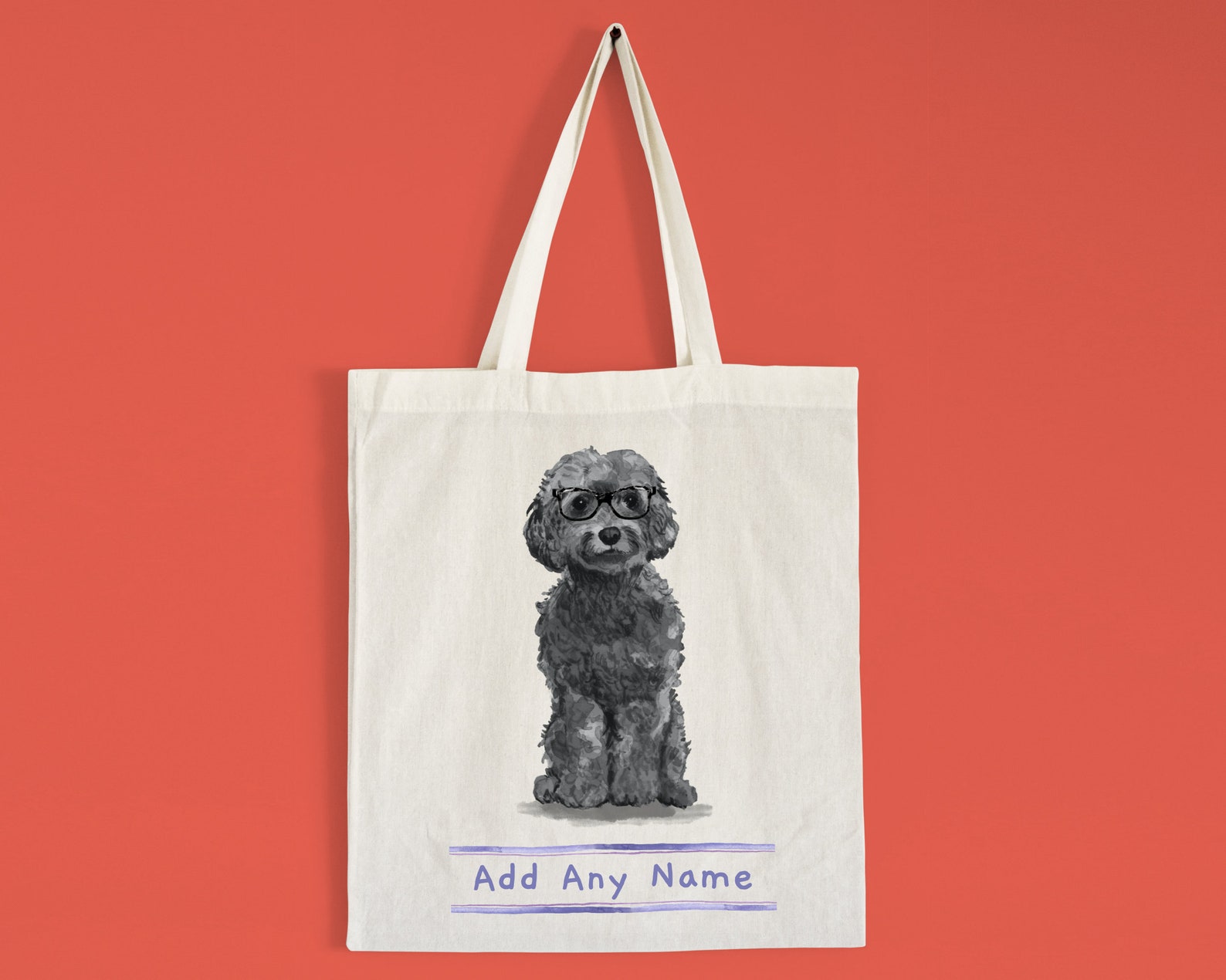 Personalised Black Cockapoo Dog Natural Cotton Tote Bag Add | Etsy UK