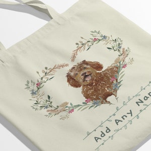 Personalised Labradoodle Dog Portrait Natural Cotton Shopper - Etsy