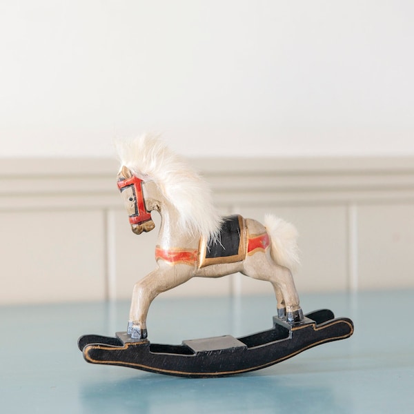 Rustic Rocking Horse Figurine - Etsy