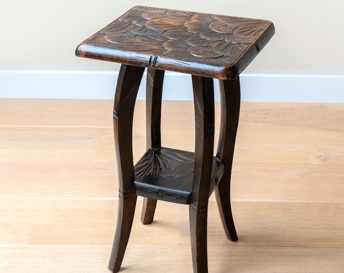 Japanese Hand Carved Table, Liberty & Co, Square Coffee Table With Bend ...