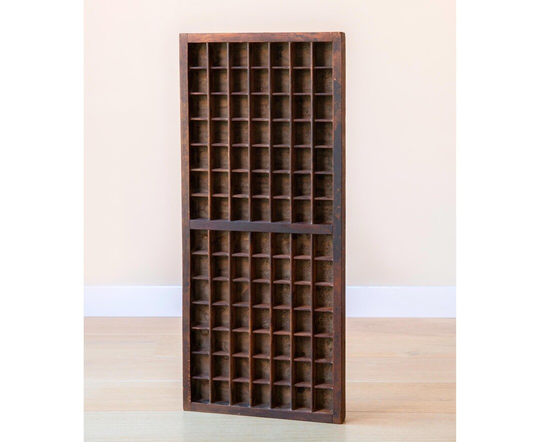 Wooden Letterpress Drawer, Antique Printers Tray, Old Display Case ...