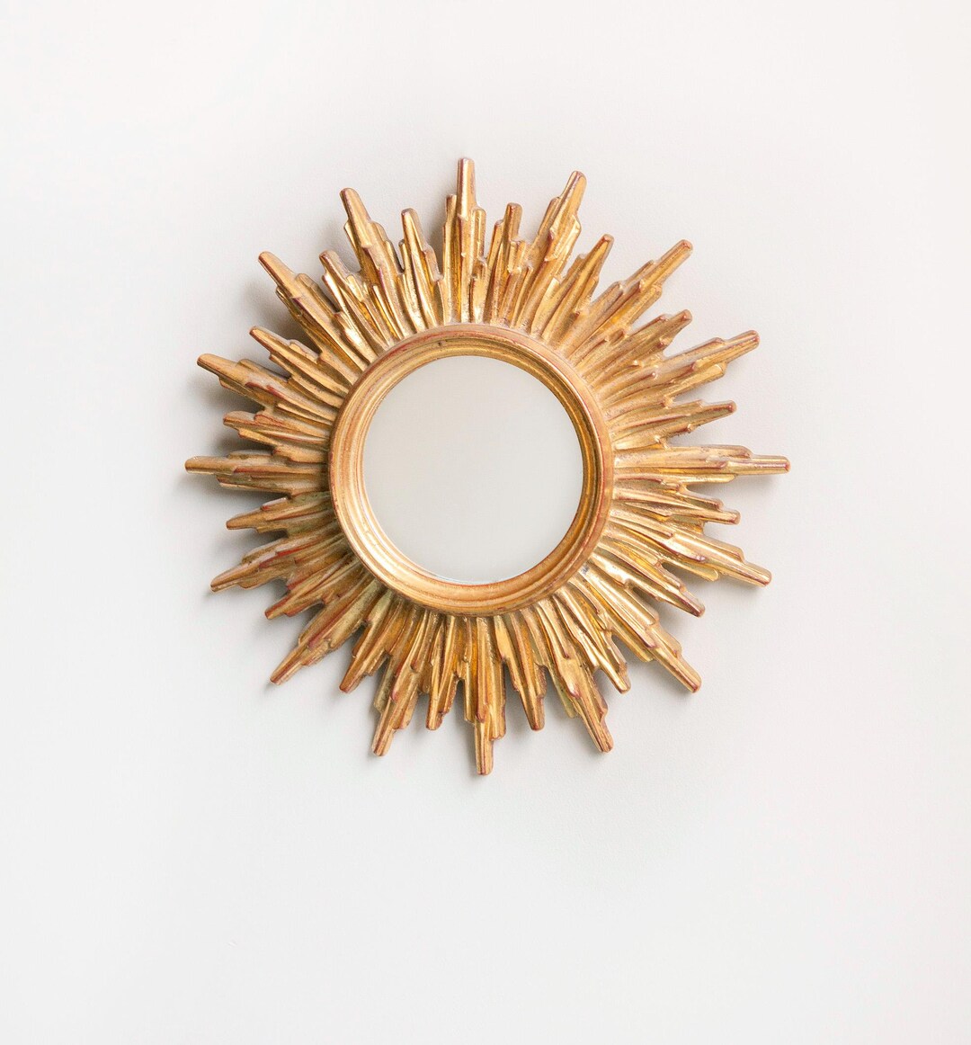 Round Sunburst Mirror, Deknudt, Vintage Mid Century Mirror, 1960s ...