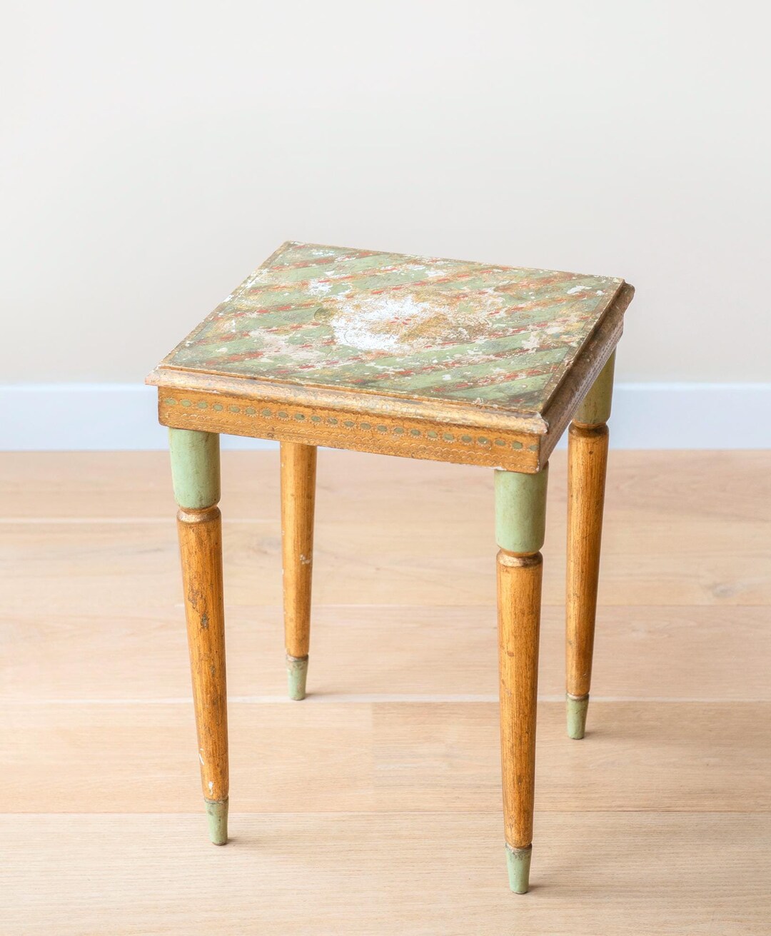 Vintage Florentine Side Table, Italian Additional Table, Gold Coffee ...