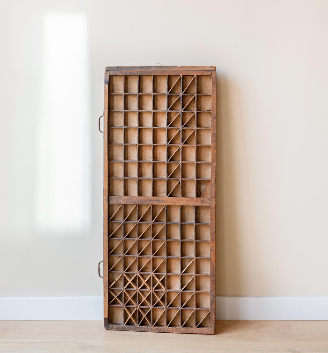 Antique Letter Press Tray With Metal Handles, English Printers Tray ...