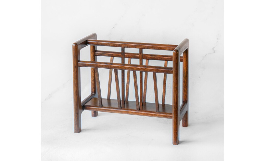 Mid Century Magazine Rack, Teak Wooden Book Storage Unit, 1960s Design ...