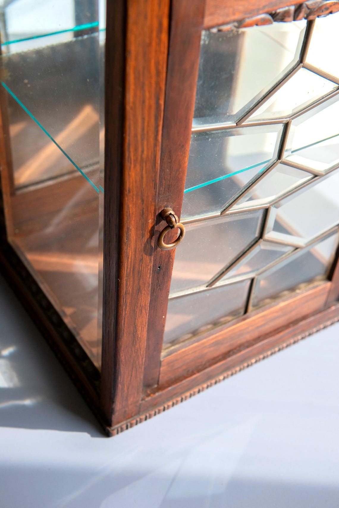 Antique Display Case, Oak Apothecary Chest With Glass Window, , Art ...