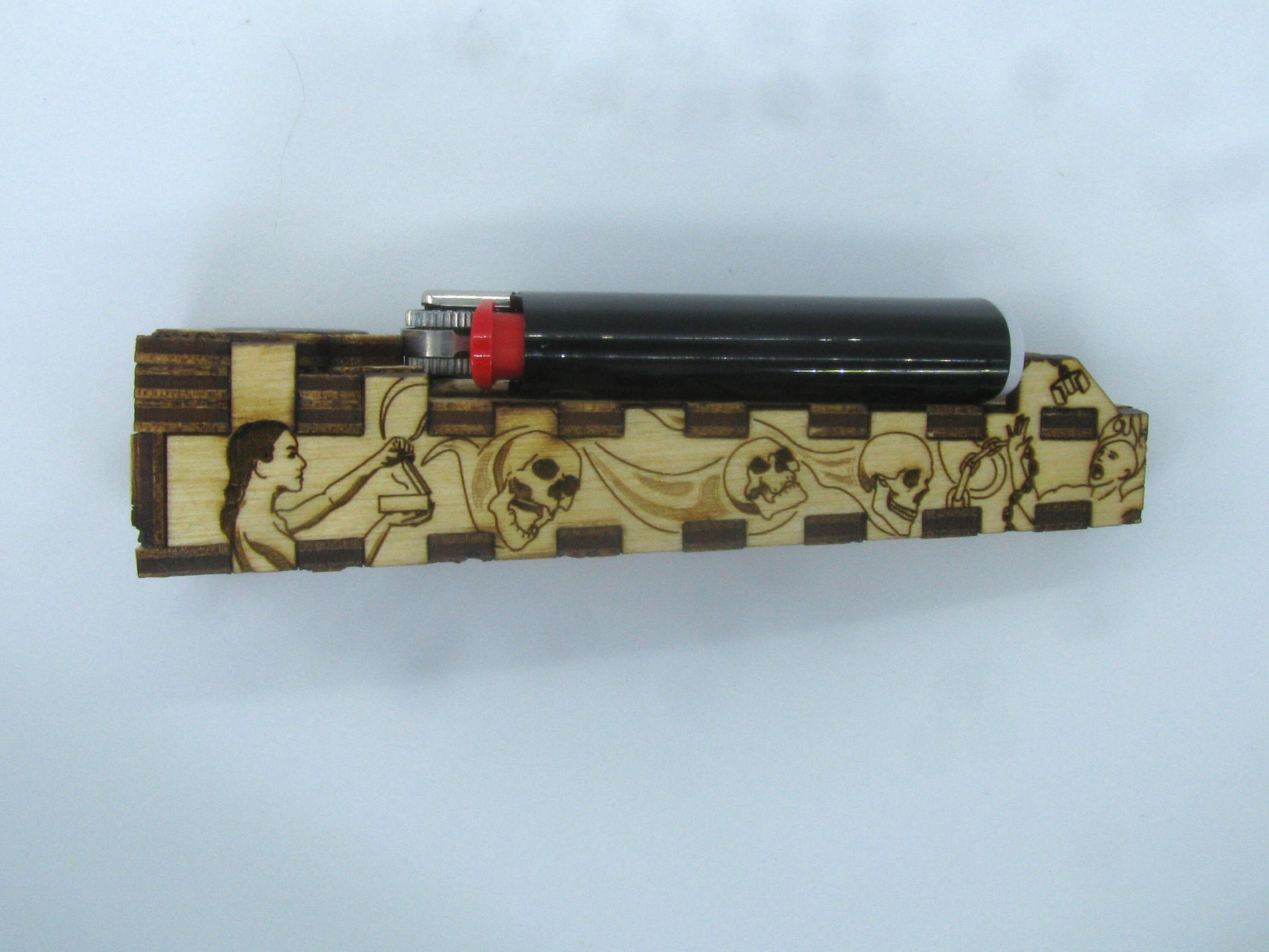 Prometheus Lighter Carrying Laser Cut Wood Smoking Pipe - Etsy