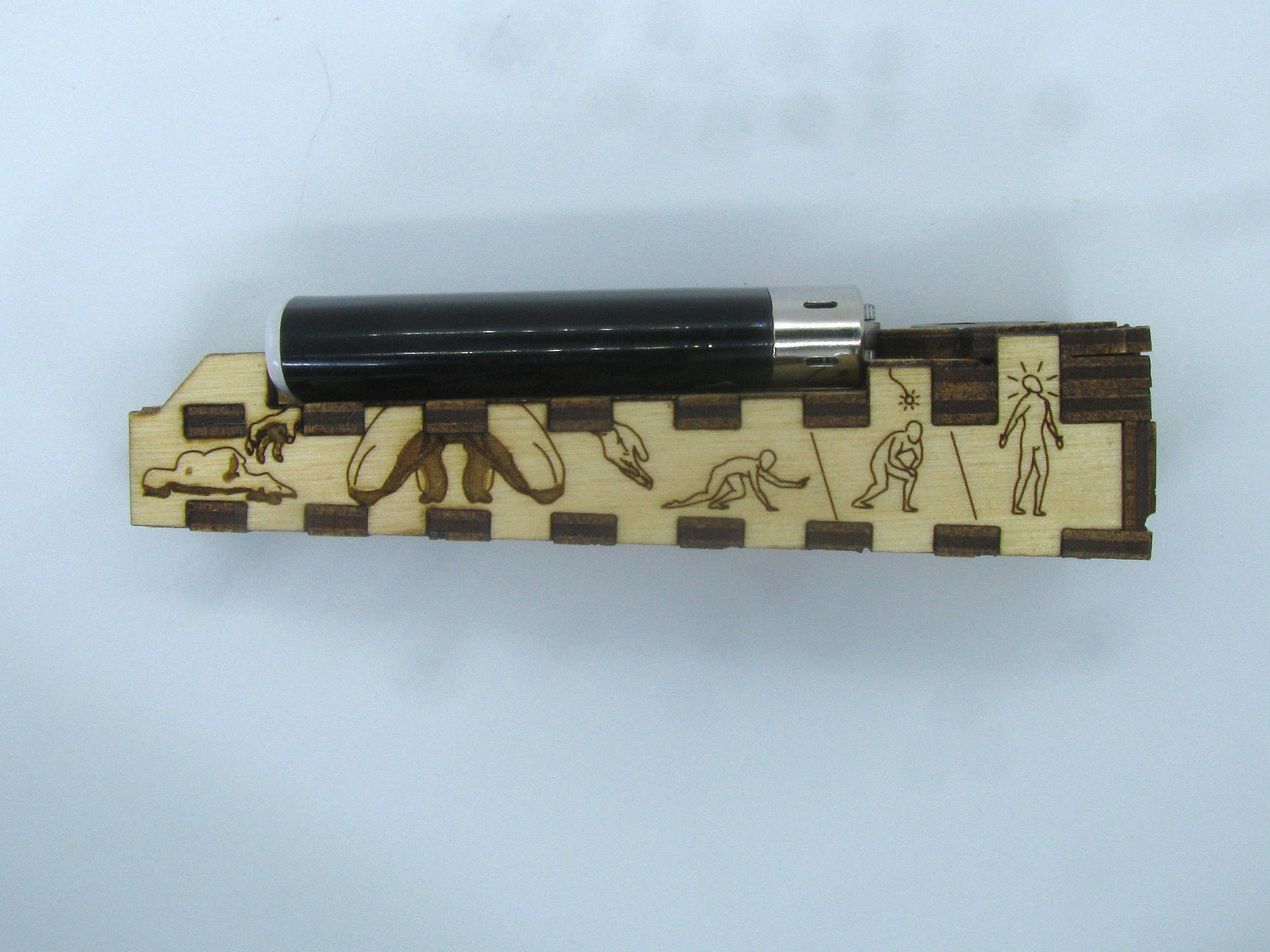Prometheus Lighter Carrying Laser Cut Wood Smoking Pipe - Etsy