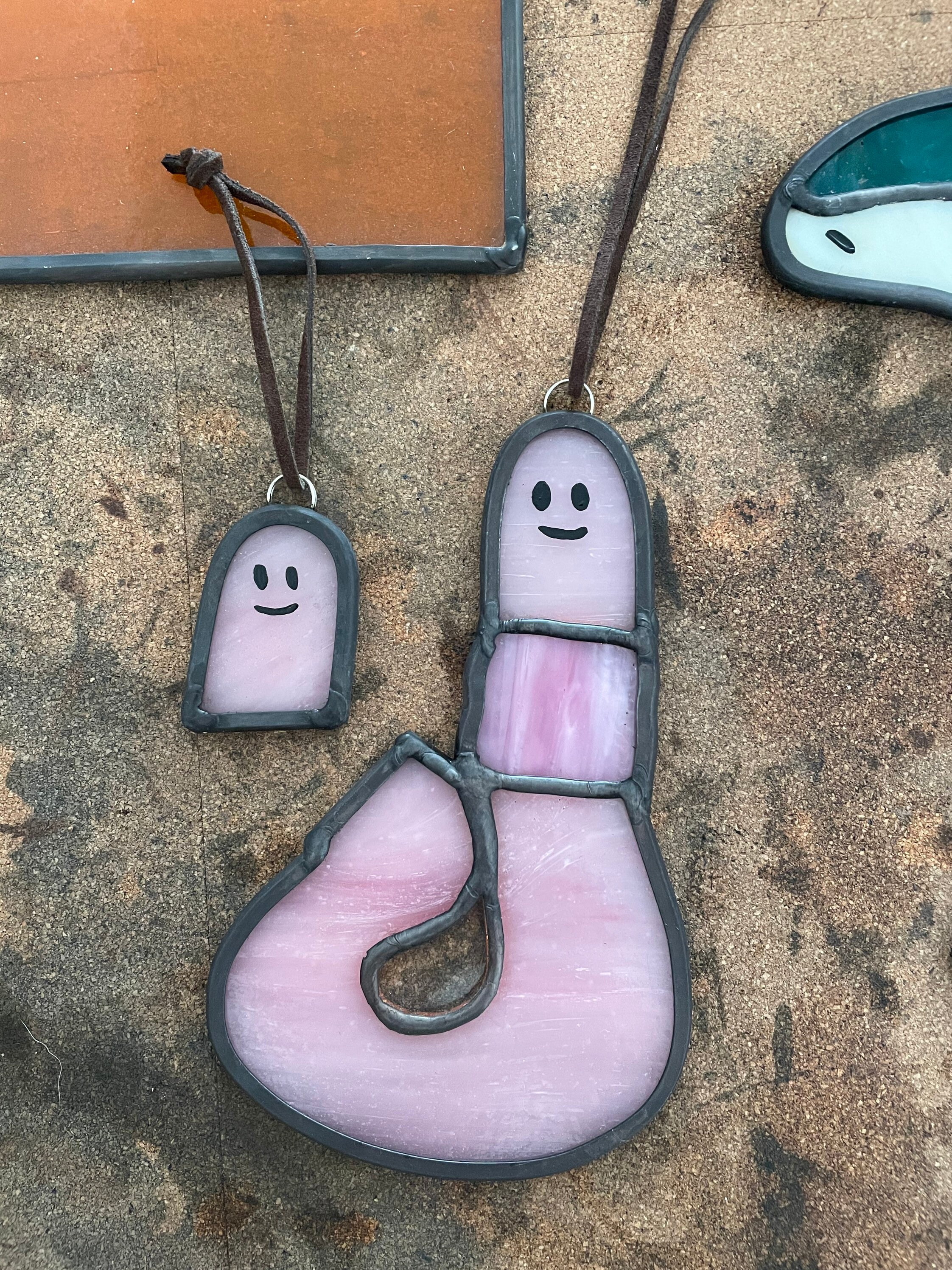 Shelby the Worm and Little Brother Adventure Time Stained Glass Sun ...