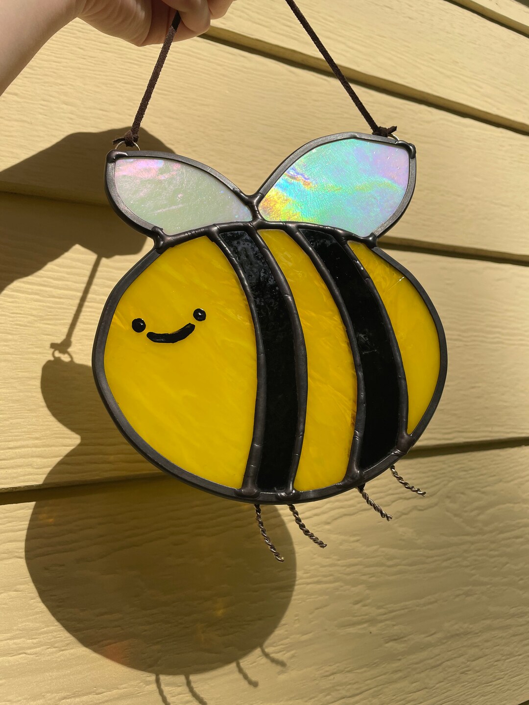 Bee Stained Glass Sun Catcher - Etsy