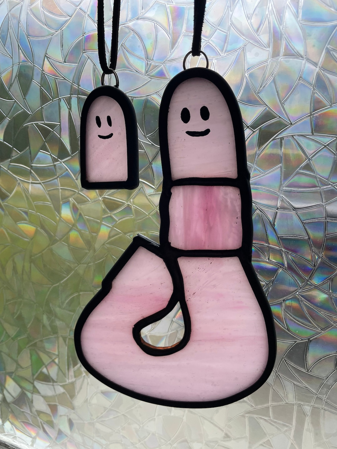 Shelby the Worm and Little Brother Adventure Time Stained Glass Sun ...