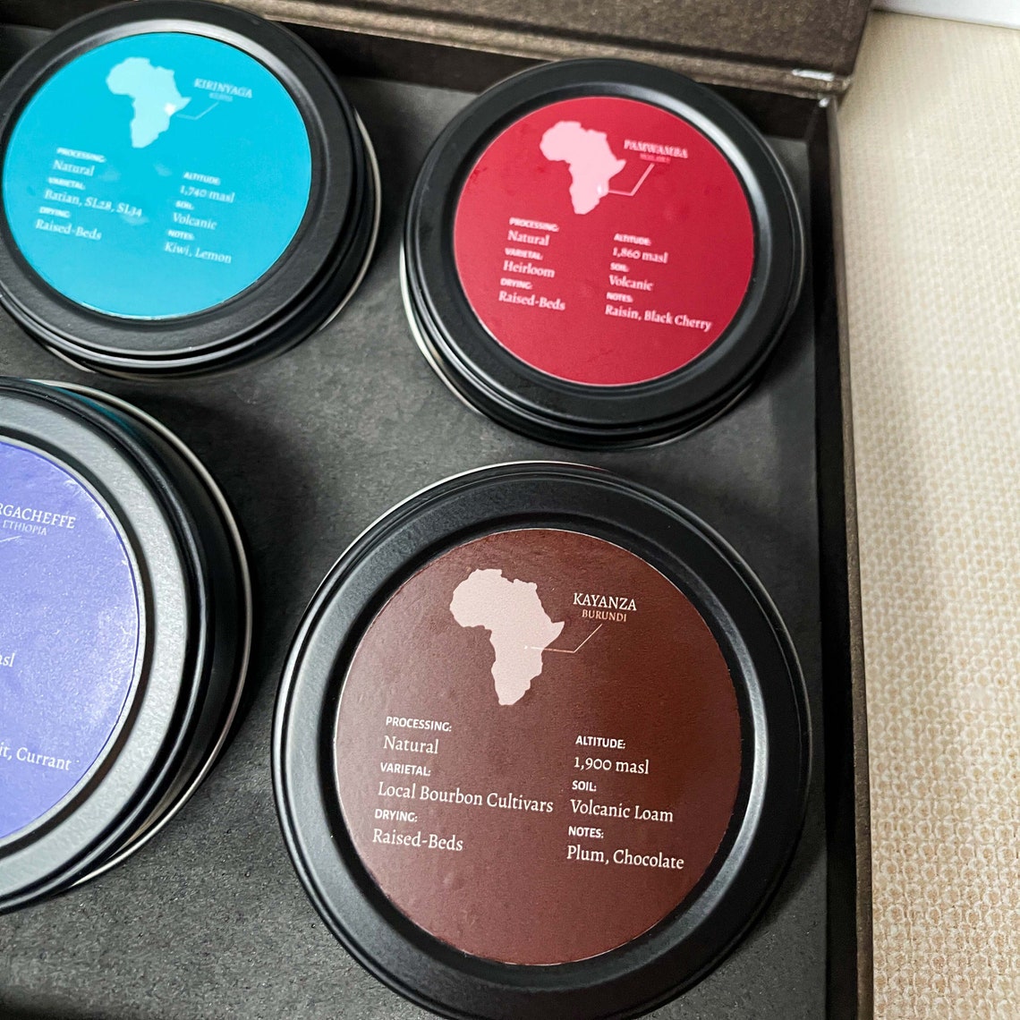 African Coffee Safari Sampler/coffee Gift Set/unique Coffee Gift/coffee ...