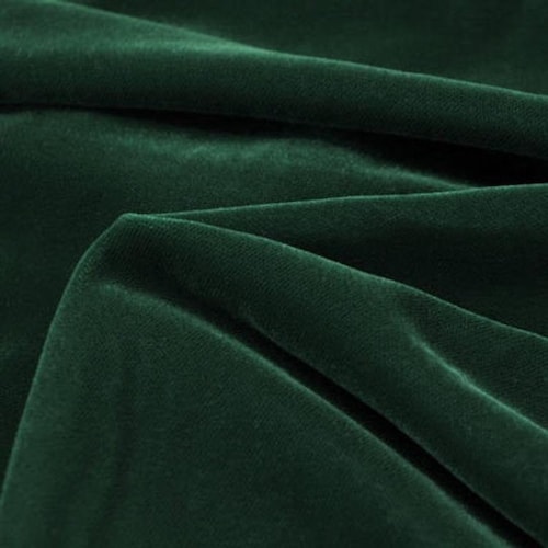 Solid Forest Green Stretch Velvet Fabric by the Yard | Etsy