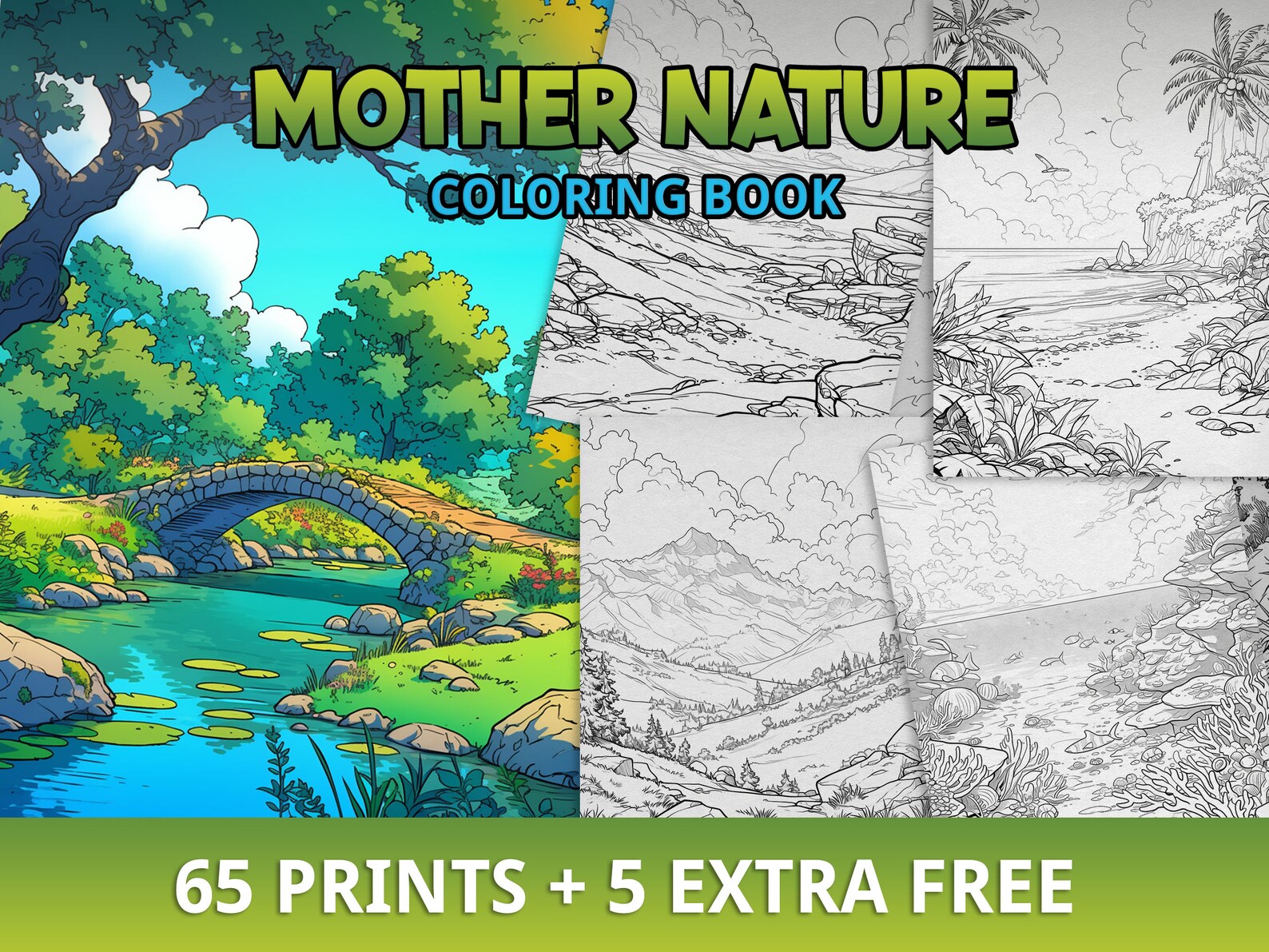 65+ Mother Nature Coloring Pages, Landscape Coloring Pages, Printable ...