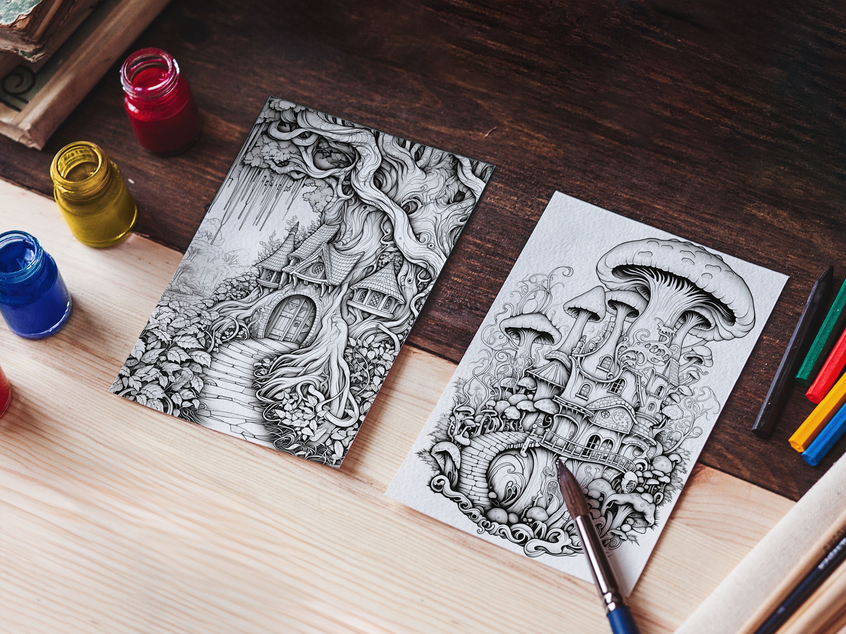 50+ Enchanted Forest Coloring Book, Magical Forest Coloring Pages ...