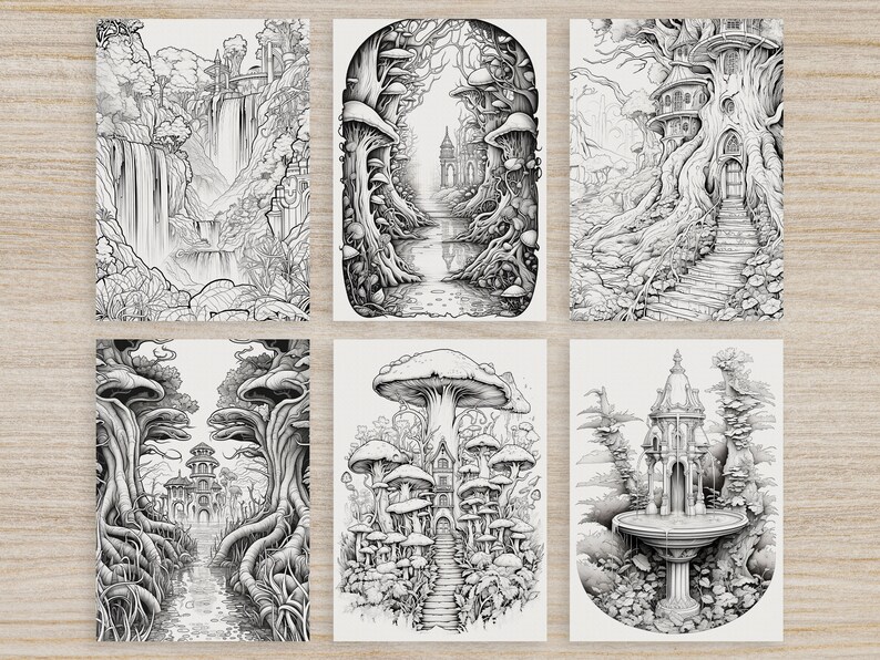 50+ Enchanted Forest Coloring Book, Magical Forest Coloring Pages ...