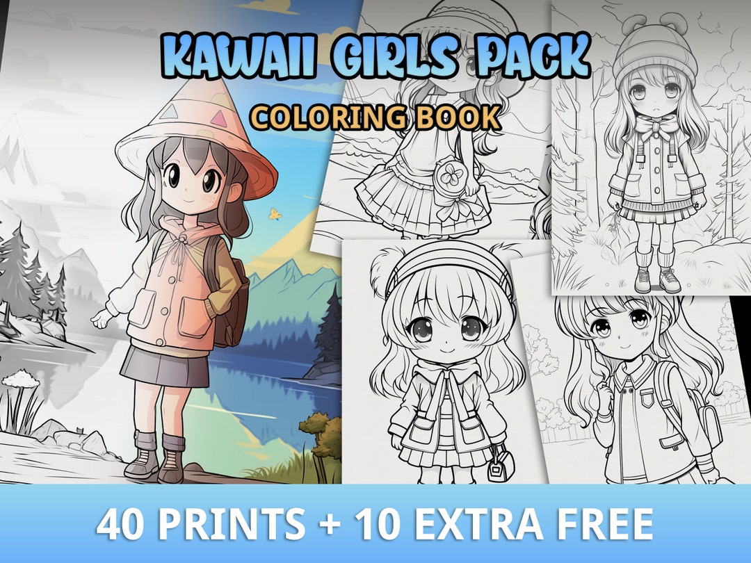 40+ Kawaii Girls Coloring Pages, Chibi Girls Coloring, Kawaii Coloring ...