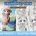 40 Kawaii Girls Coloring Pages, Chibi Girls Coloring, Kawaii Coloring ...