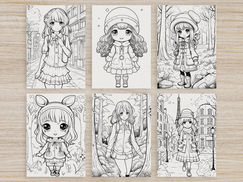 40+ Kawaii Girls Coloring Pages, Chibi Girls Coloring, Kawaii Coloring ...