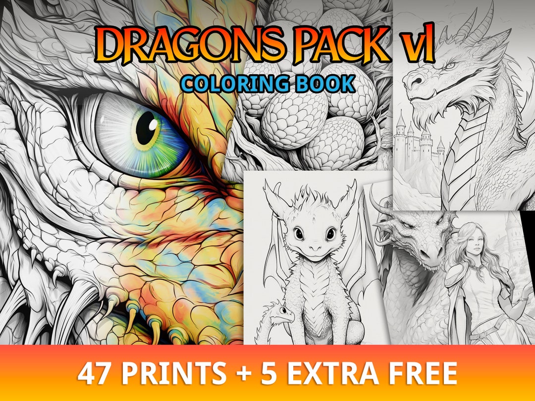 47+ Dragon Coloring Book, Dragon Coloring Pages, Fantasy Coloring ...