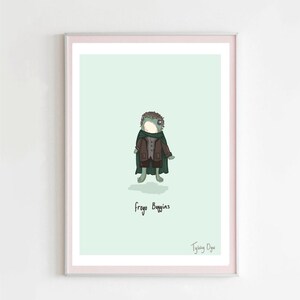 Frogo Baggins Art Print | Frodo Baggins Frog Lord of the Rings Rings of ...