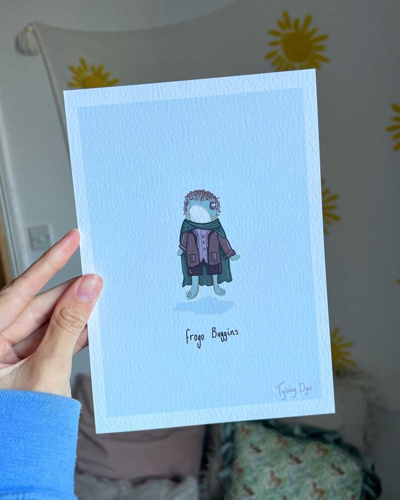 Frogo Baggins Art Print Frodo Baggins Frog Lord of the Rings Rings of ...