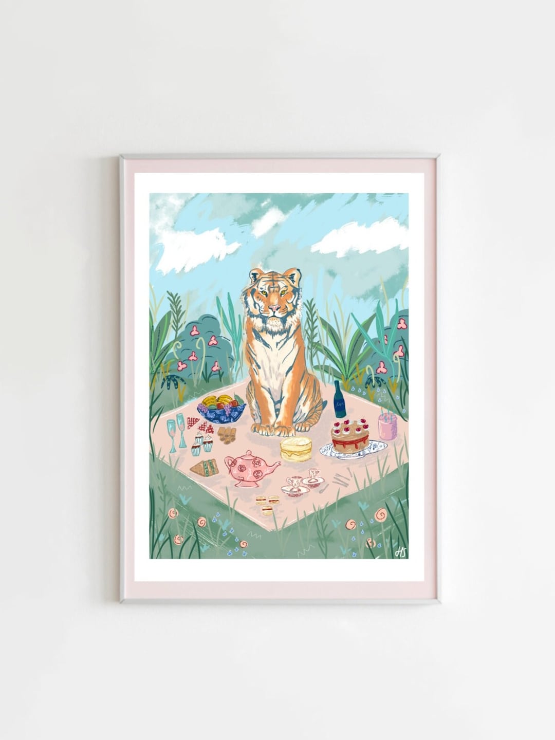 Tiger That Came for Tea Art Print - Etsy