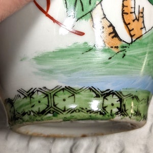 Vintage Hand Painted Bone China Vase - Etsy