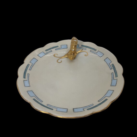 Rare Antique Art Deco Geometric Nappy Plate Early 20th - Etsy