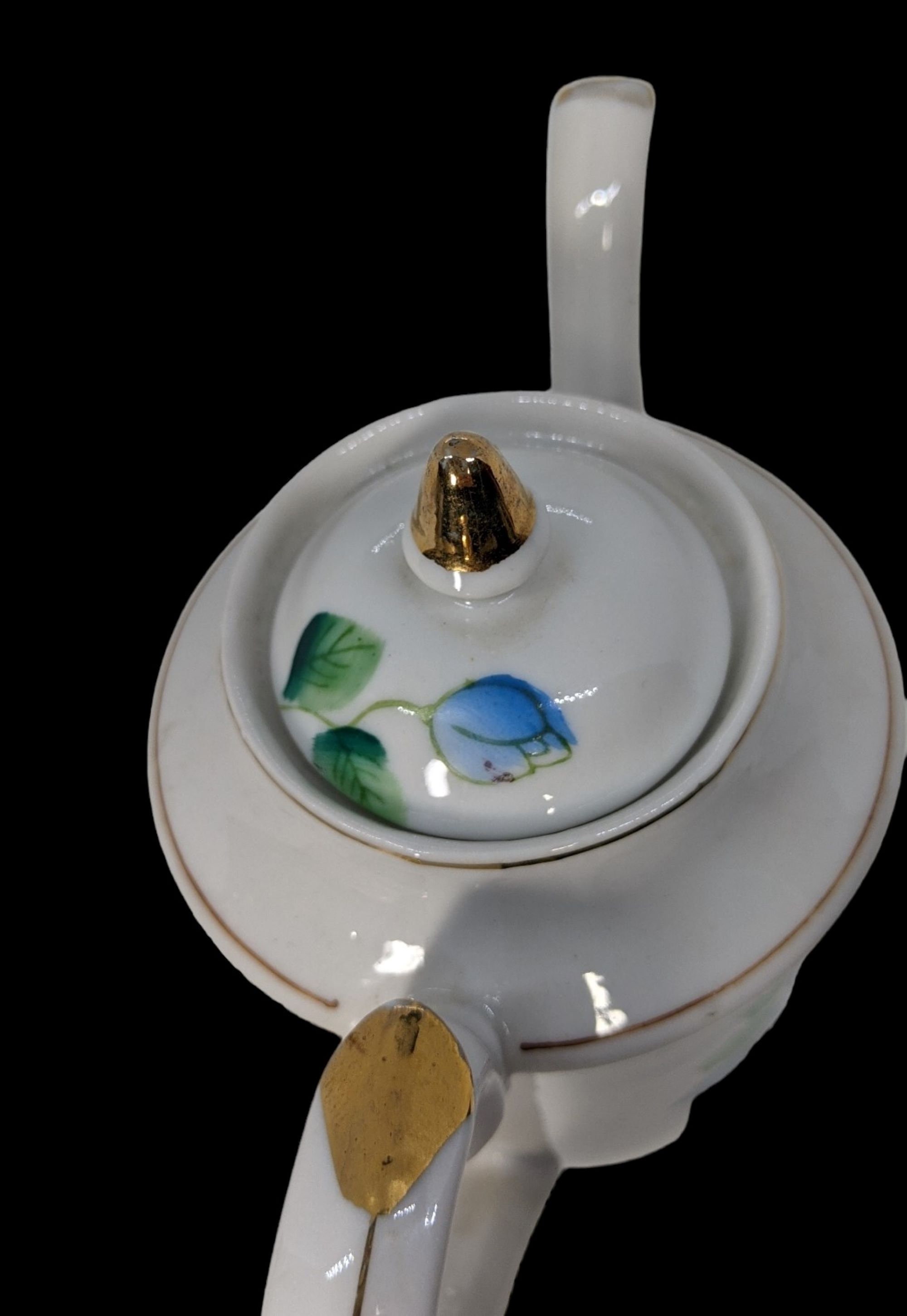 Vintage Nasco Teapot Coffee Pot Sugar Creamer Hand Painted Made in ...