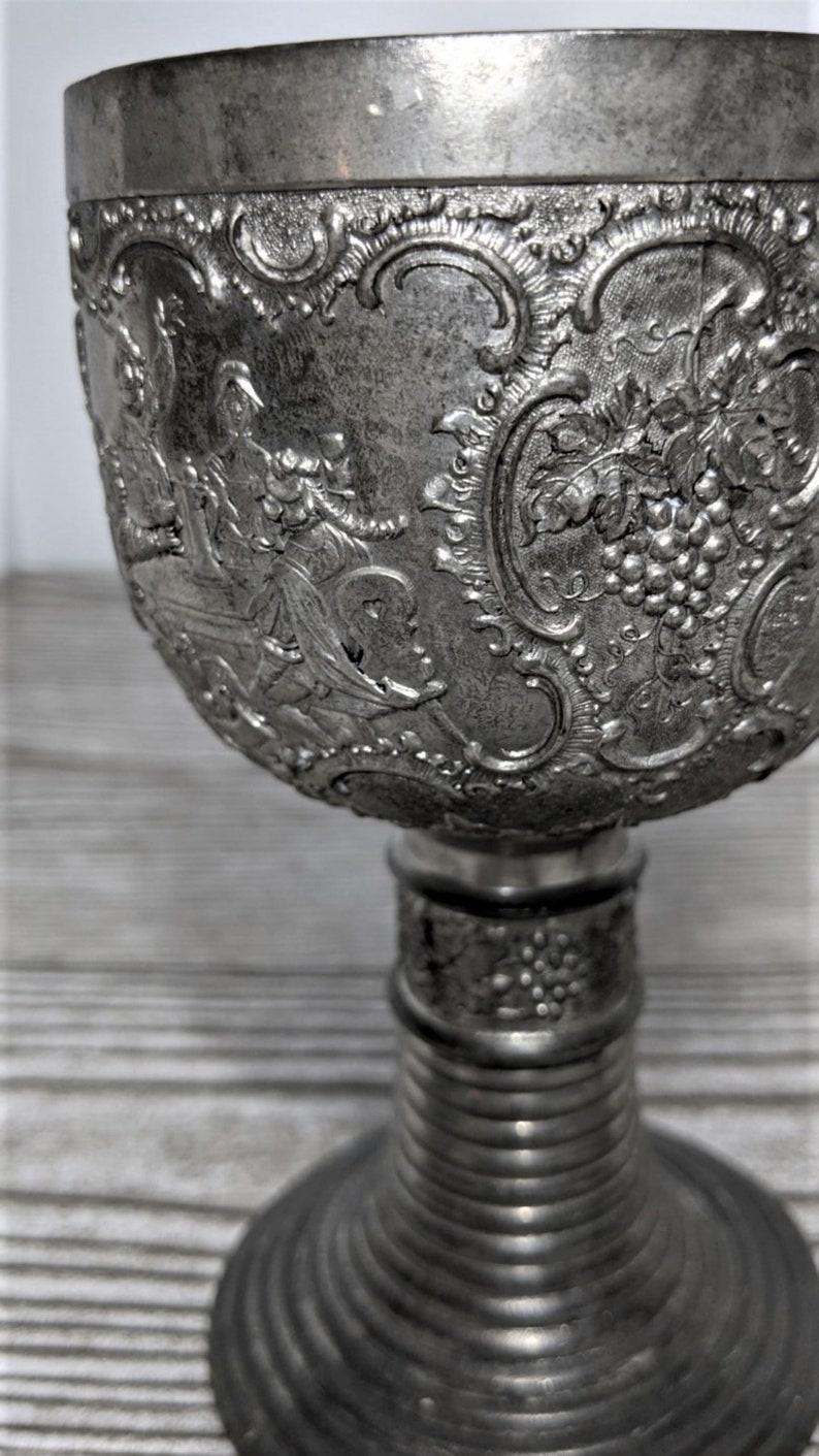 Metal Wine Goblet Cup Chalice Renaissance Medieval Scenes - Etsy