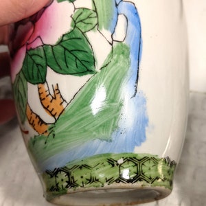 Vintage Hand Painted Bone China Vase - Etsy