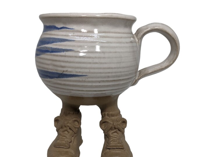 Vintage Studio Art Pottery Whimsical Coffee Mug With Converse Shoes and ...