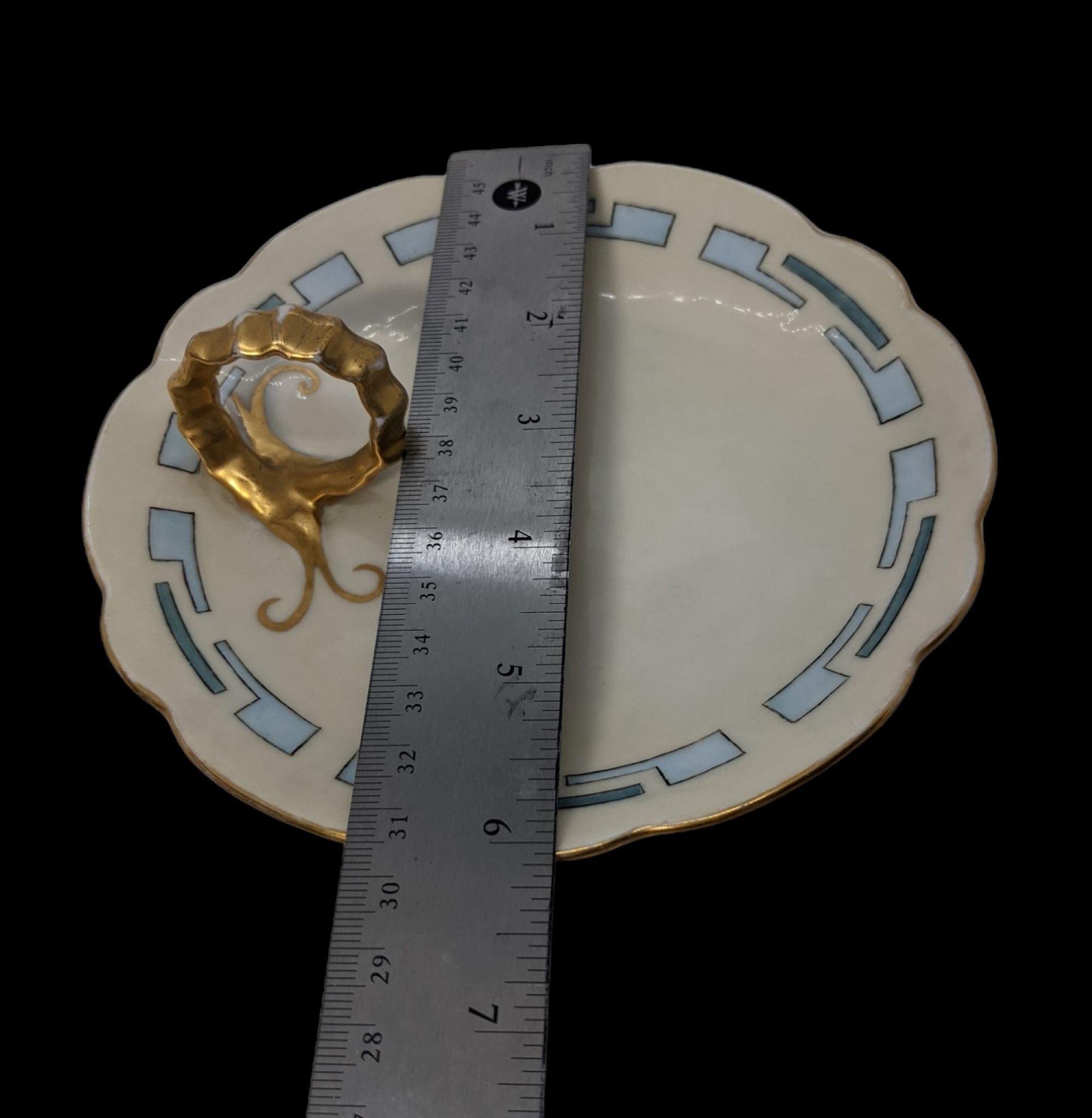 Rare Antique Art Deco Geometric Nappy Plate Early 20th Century ...