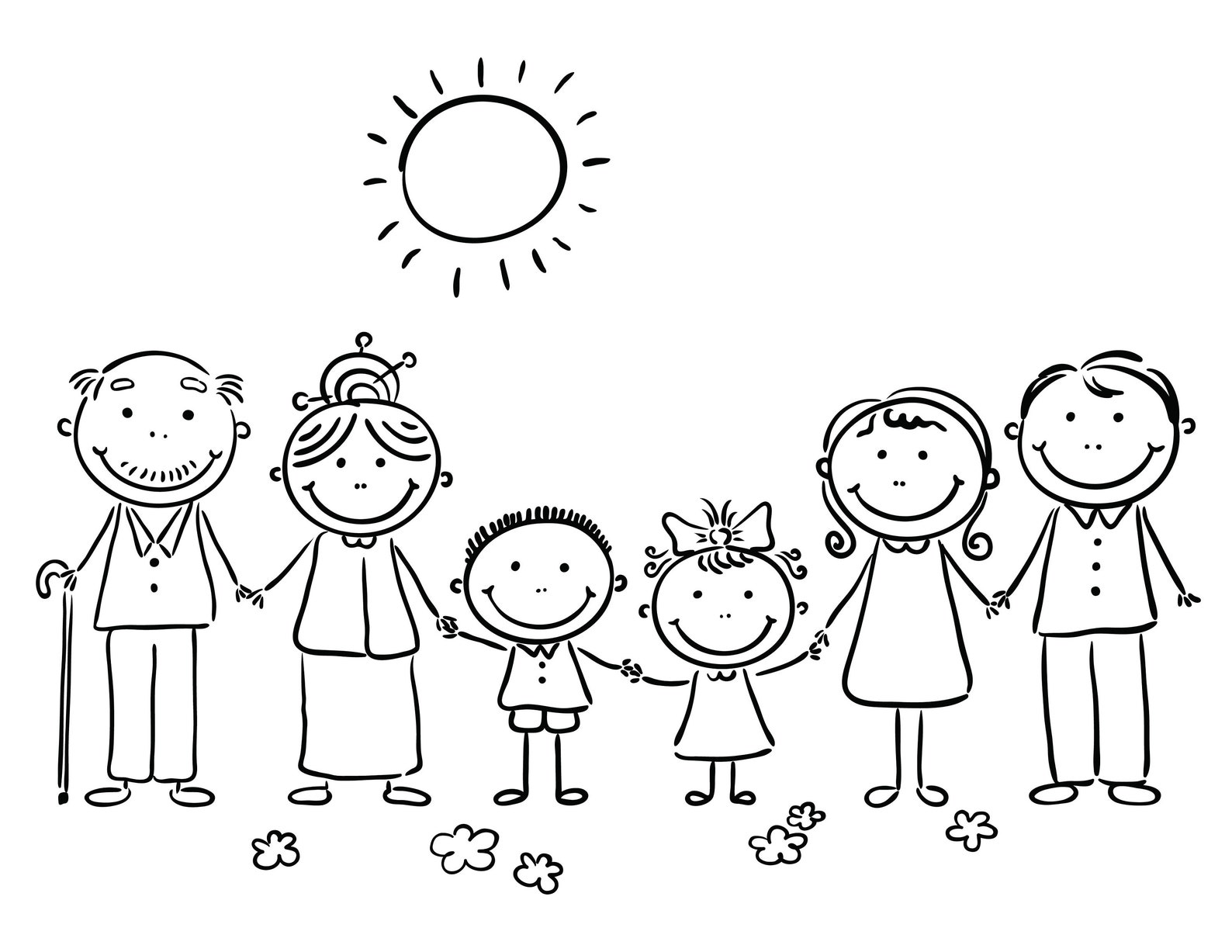 Printable Happy Family Coloring Pages for Kids - Etsy