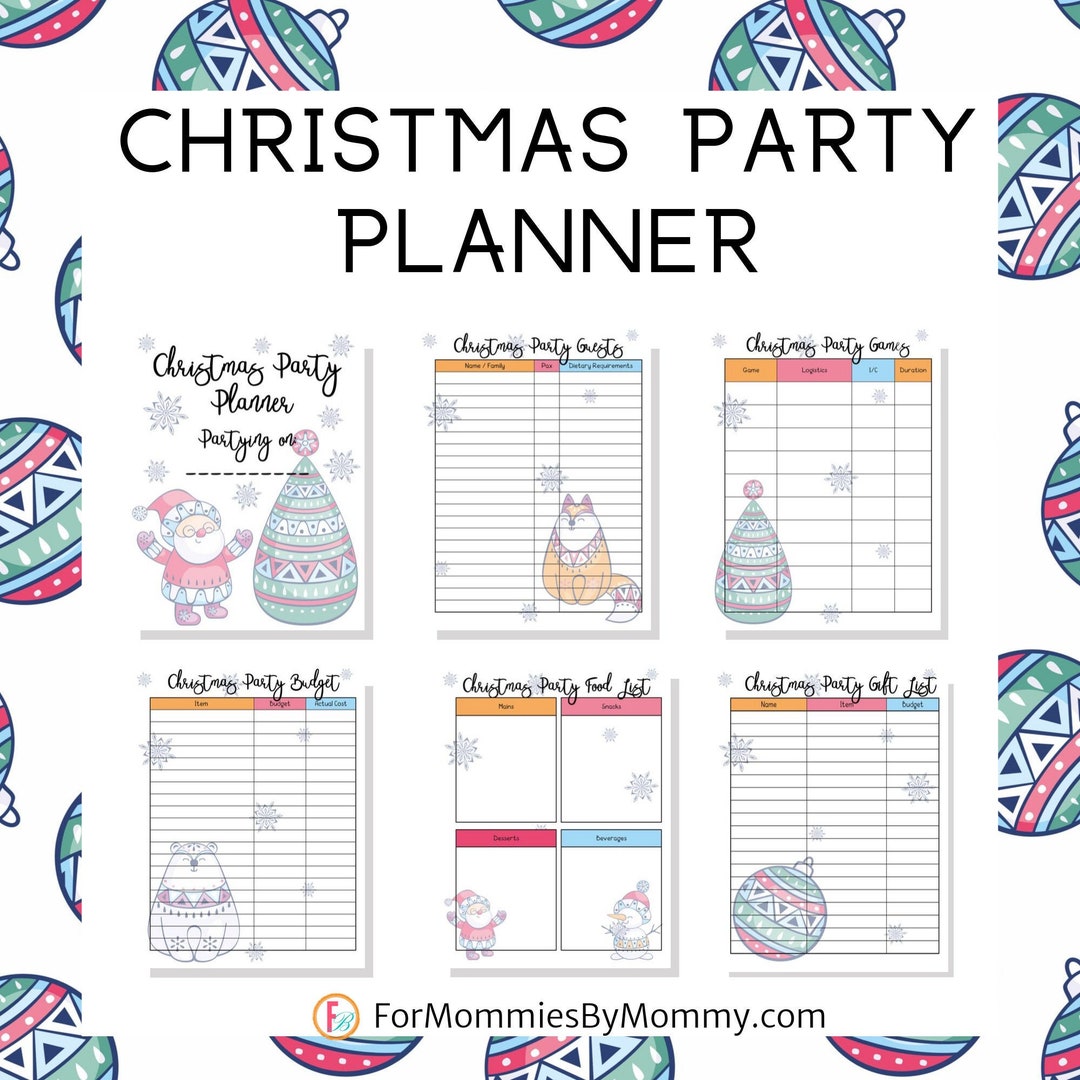 Printable Holiday Planner | Christmas Party Planner - Etsy