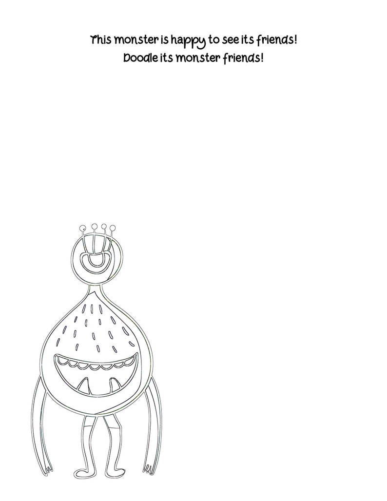 Silly Monsters Coloring and Doodle Pages for Kids | Printable Coloring ...