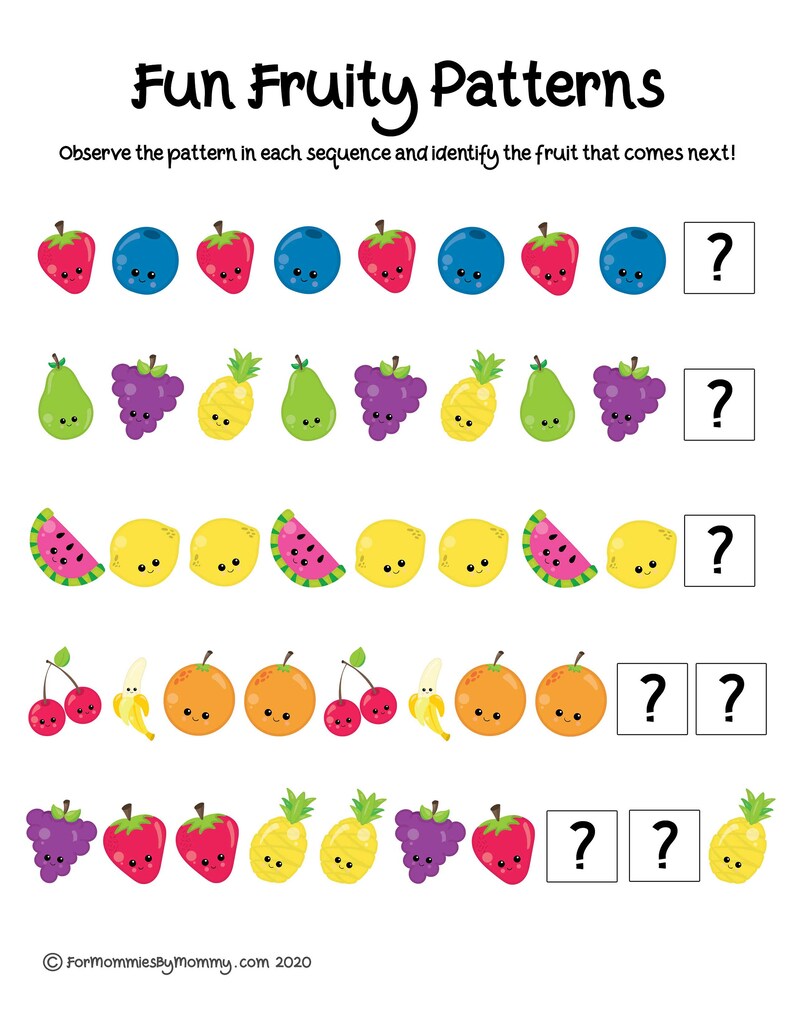 Fruity Fun Preschool Printable Worksheets Numbers 1 to 10 | Homeschool ...
